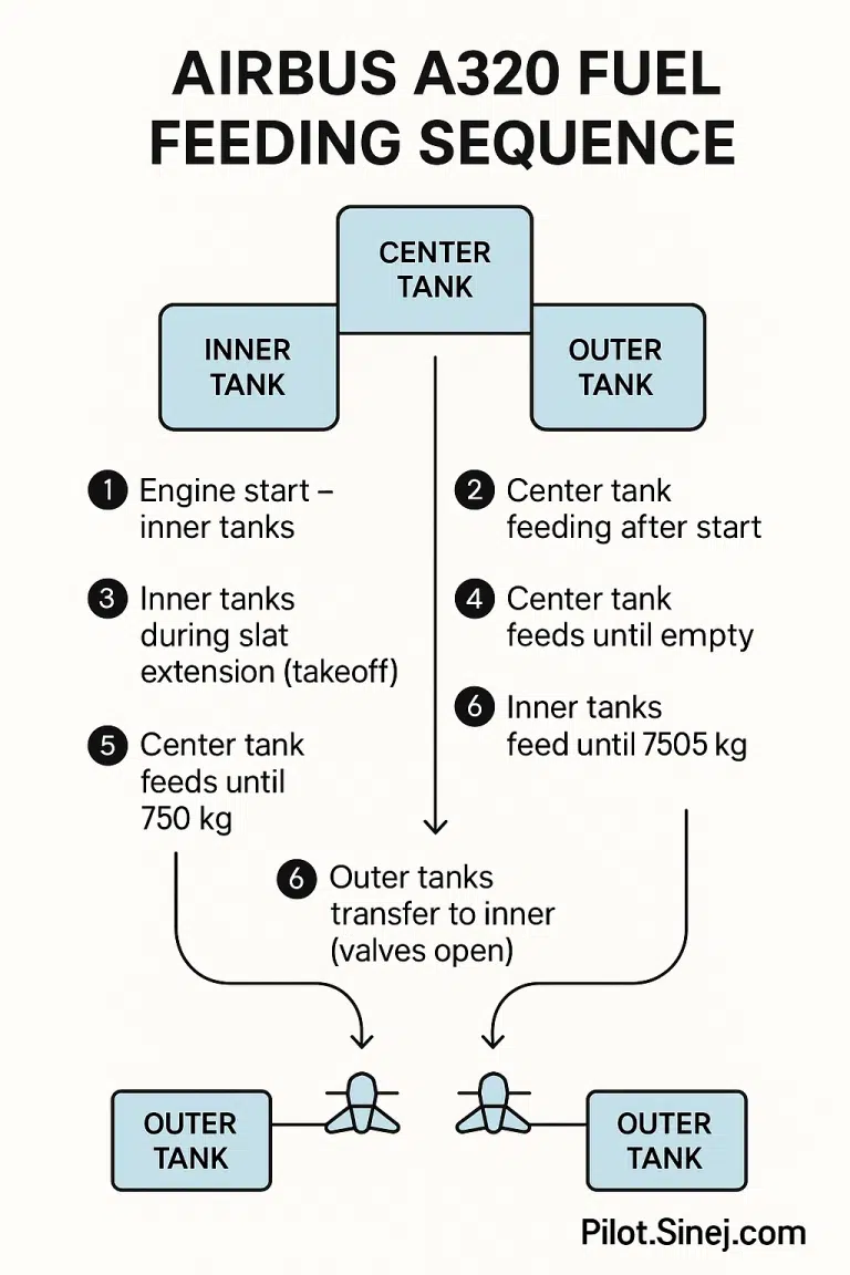 Airbus A320 Fuel System Feeding Sequence Explained Clearly
