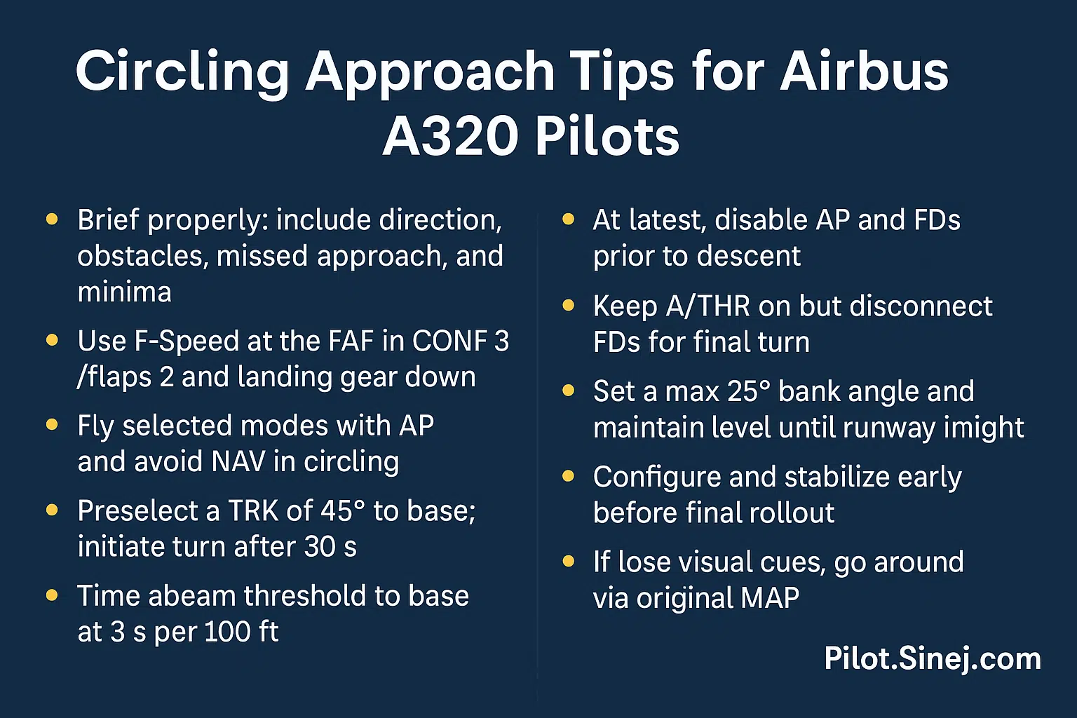 A320 Circling Approach Procedure Guide | Airbus FCTM-Based